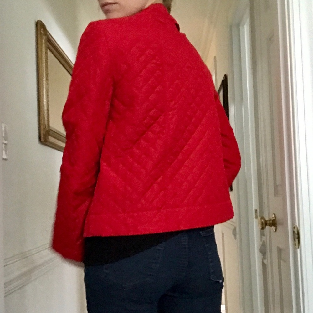 Light Weight Red Quilted Puffer Jacket Size Small - Gem